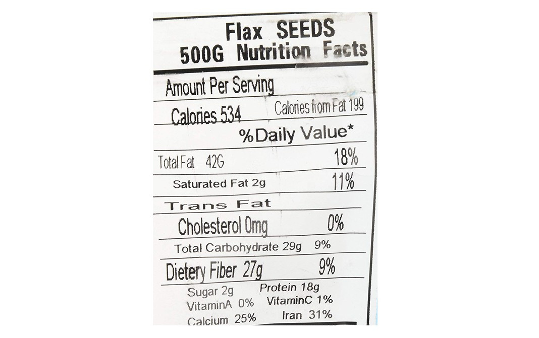 Food to Live Flax Seeds Pack 500 grams - GoToChef