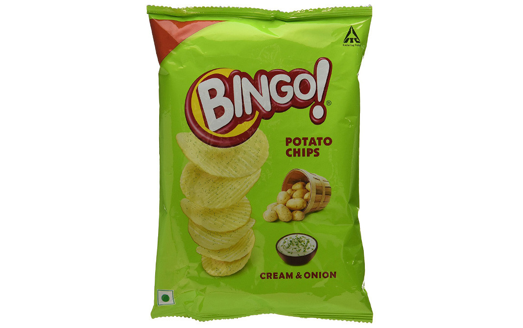 Bingo Cream & Onion Potato Chips Pack 52 grams - GoToChef