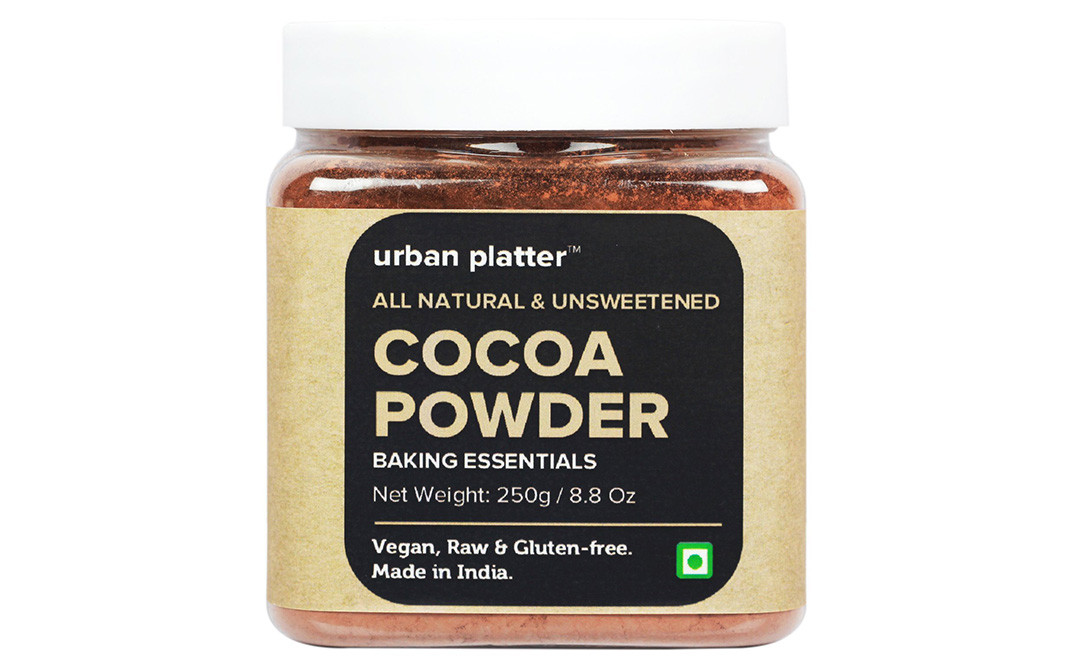 Urban Platter Cocoa Powder (Natural & Unsweetened) Jar 250 grams - GoToChef